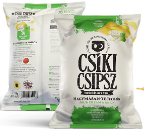 Csíki Csipsz 140g Hagymásan-Tejfölös